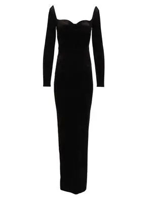 Balenciaga Off-the-shoulder Maxi Dress