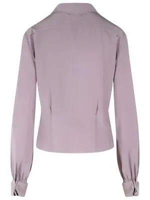 MAISON MARGIELA Lilac Long-sleeved Silk Shirt - Multicolor