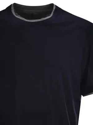 Brunello Cucinelli Silk And Cotton T-shirt - Blue