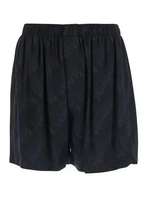Balenciaga Viscose High-waisted Shorts - Black