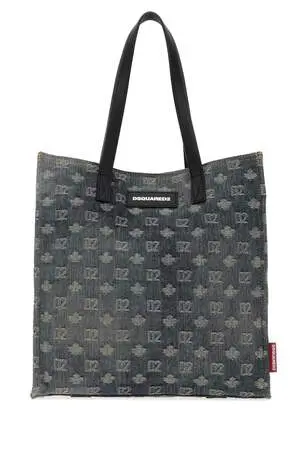 Dsquared2 Embroidered Denim Shopping Bag - Multicolor