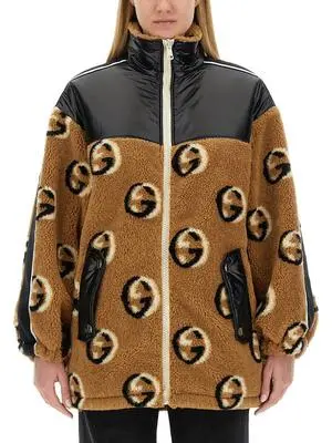 Gucci Jacquard Zipper Jacket - Cream