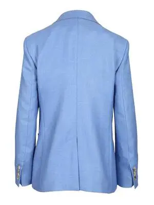 Max Mara Single-breasted Wool And Silk Canvas Blazer