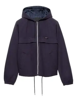 Prada Fleece Hooded Blouson Jacket - Multicolor
