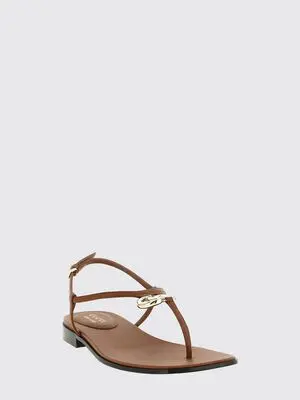 Gucci Leather Heeled Sandal - Cream