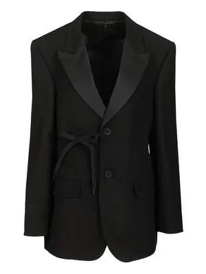 Balenciaga Wrap Tuxedo Jacket - Black
