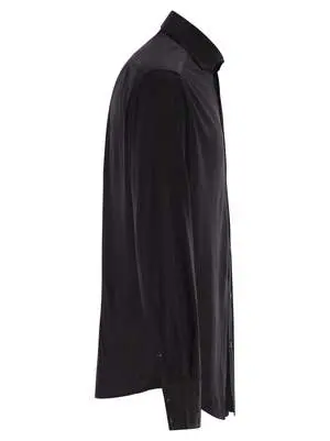 Brunello Cucinelli Silk And Cotton T-shirt Shirt - Black