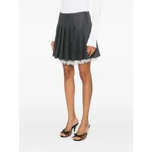 SELF-PORTRAIT Grey Skirts Pleated Skirts