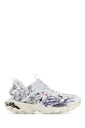 Balenciaga Mesh And Rubber Track Sneakers - White