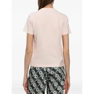 Casablanca Graphic Print Cotton T-shirt - Pink