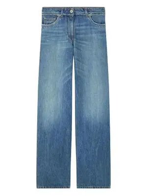 Versace Low-waist Boyfriend Jeans - Blue