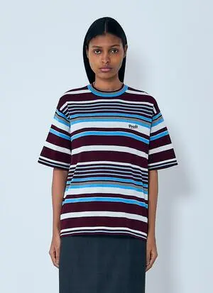 Prada Striped Crewneck T-shirt - Red