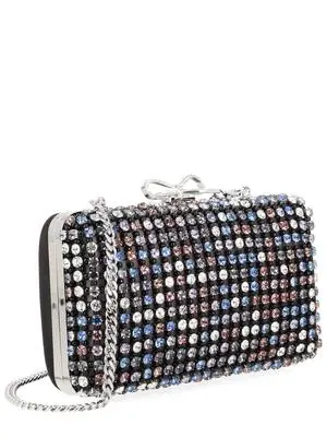 SELF-PORTRAIT Crystal Chainmail Clutch Bag