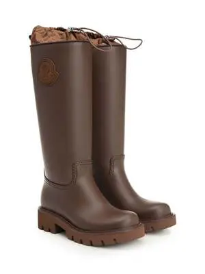 Moncler Kickstream High Rain Boots - Brown
