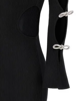 Mach & Mach Cut-out Crystal Bow Dress