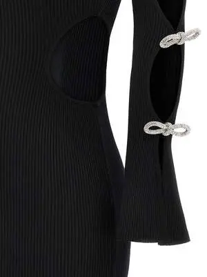 Mach & Mach Cut-out Crystal Bow Dress