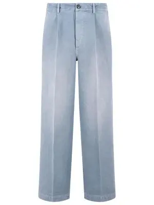 Marni Light Cotton Trousers - Blue