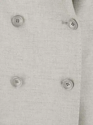 Tagliatore Jasmine Silk Wool Jacket With Collar And Front Closure