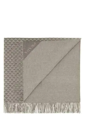 Prada Embroidered Wool Blend Symbole Double Blanket - Multicolor