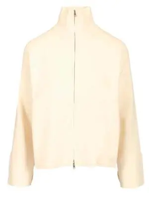 Max Mara Cardigan In Viscose Crepe - White