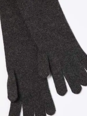 Max Mara Knitted Cashmere Gloves - Gray