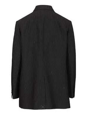 Fendi Pinstriped Wool Blazer - Blue