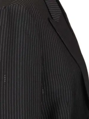 Fendi Pinstriped Wool Blazer - Blue