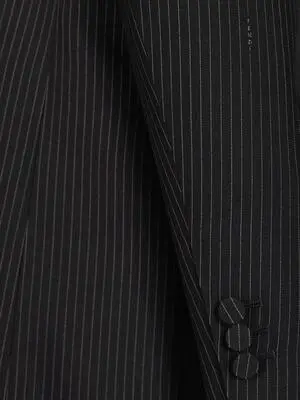 Fendi Pinstriped Wool Blazer - Blue