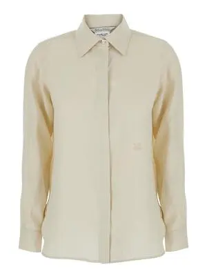 Max Mara Linen Long-sleeve Shirt - Multicolor