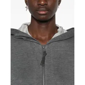 Brunello Cucinelli Grey Tops Hoodies