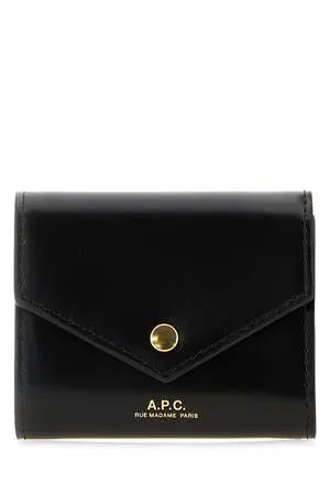 A.p.c. Leather Envelope Coin Purse - Black