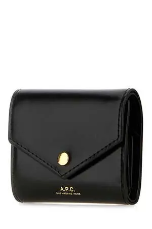 A.p.c. Leather Envelope Coin Purse - Black