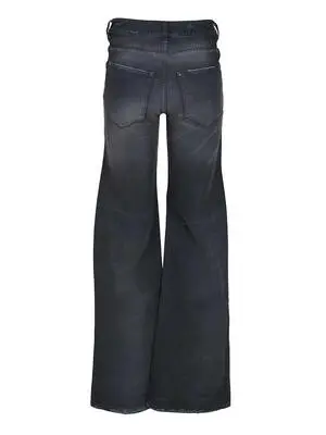 Balenciaga Curved Waist Cotton Denim Pants