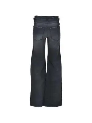 Balenciaga Curved Waist Cotton Denim Pants