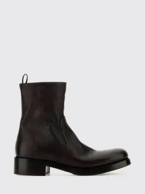 Prada Leather Ankle Boots - Brown