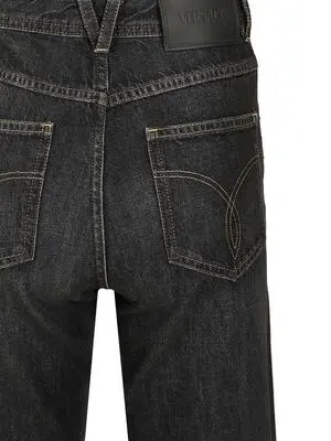 Versace High-waisted Embellished Jeans - Black