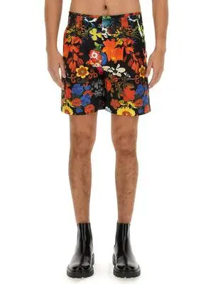 Moschino Bermuda With Floral Pattern - Multicolor
