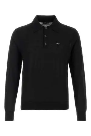 Prada Wool Polo Shirt - Black