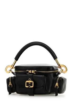 Chloé Leather Small Camera Bag Handbag - Black