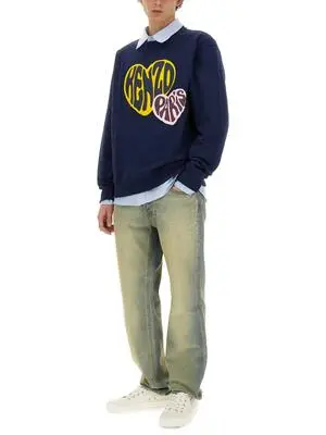 Kenzo Slim Bara Jeans Drawn Varsity