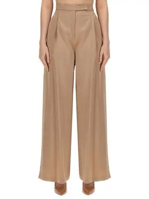 Max Mara Silk Fiesta Piano Trousers - Cream