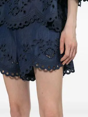 Zimmermann Mahon Denim Shorts - Multicolor