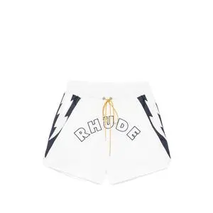 Rhude Track Shorts - White