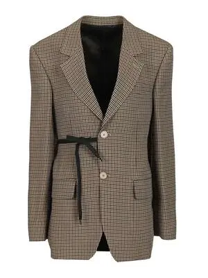 Balenciaga Tailored Wrap Jacket - Brown