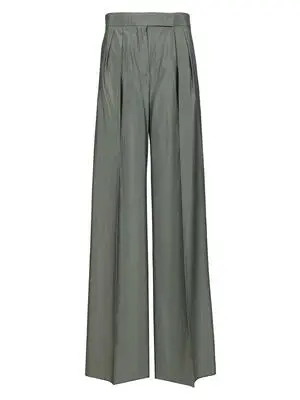 Max Mara Wool And Silk Wide-leg Trousers - Green