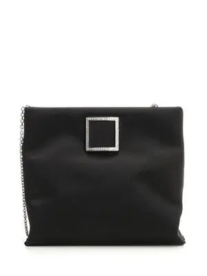 ROGER VIVIER Satin Trompette Bag - Black