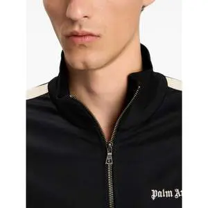 Palm Angels Logo Embroidered Sweatshirt - Black