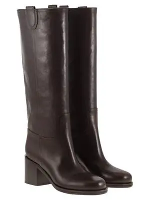 Brunello Cucinelli Classic Leather Boot With Precious