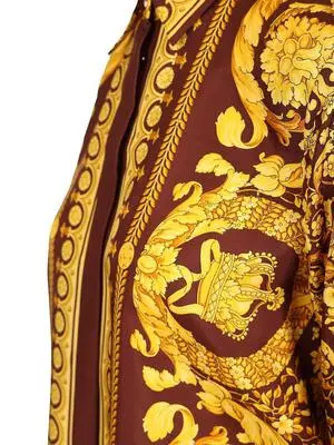 Versace Barocco Print Silk Twill Shirt - Multicolor