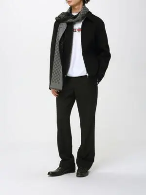 Gucci All-over Logo Pure Wool Scarf - Gray